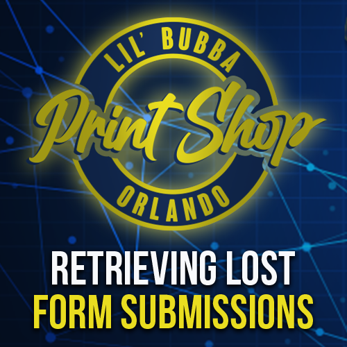 Retrieving Lost Form Submission